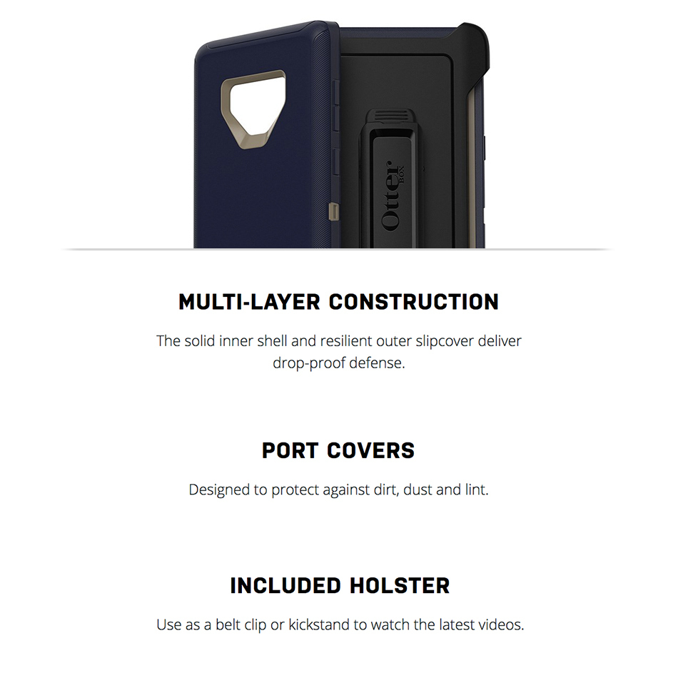 OtterBox Defender Case for Samsung Galaxy Note 9 (Blue)